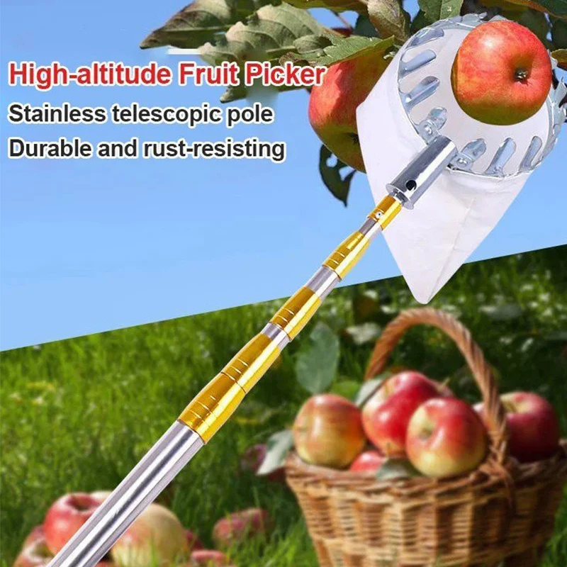 Telescopic-Fruit-Picker-Metal-Fruit-Picker-Orchard-Gardening-Apple ...