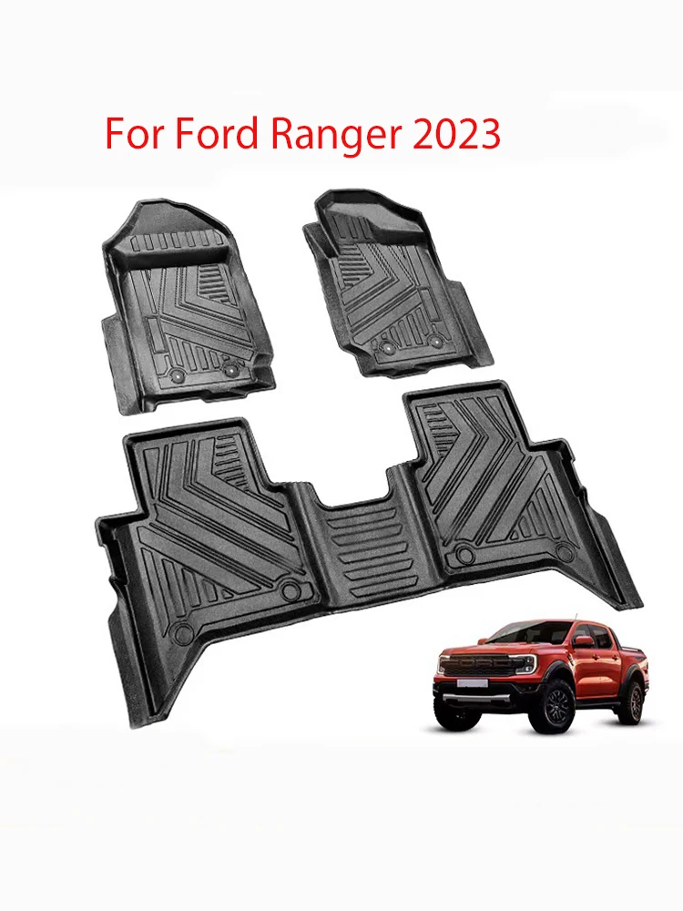 TPE car mats are suitable for Ford Ranger 2023 left and right rudder mats interior supplies ...