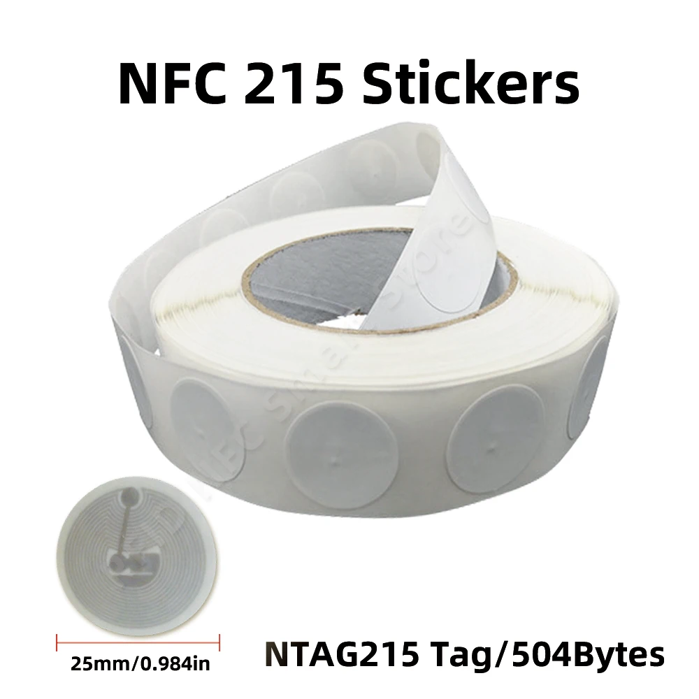 50pcs-NFC-Tag-NFC215-Label-215-Stickers-NTAG215-504-Bytes-Tags-Badges ...