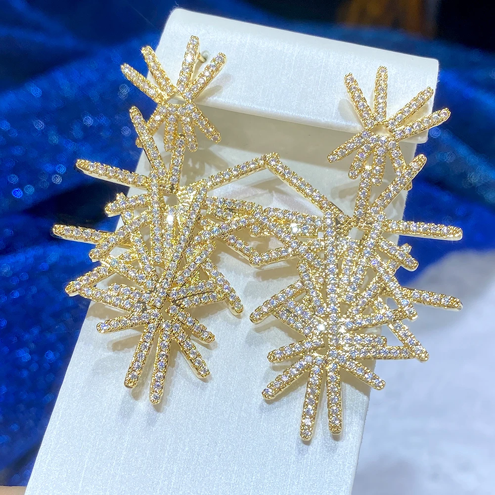 Luxury-Mixed-Color-Firework-Drop-Earrings-Women-Fashion-Jewelry-Cubic ...