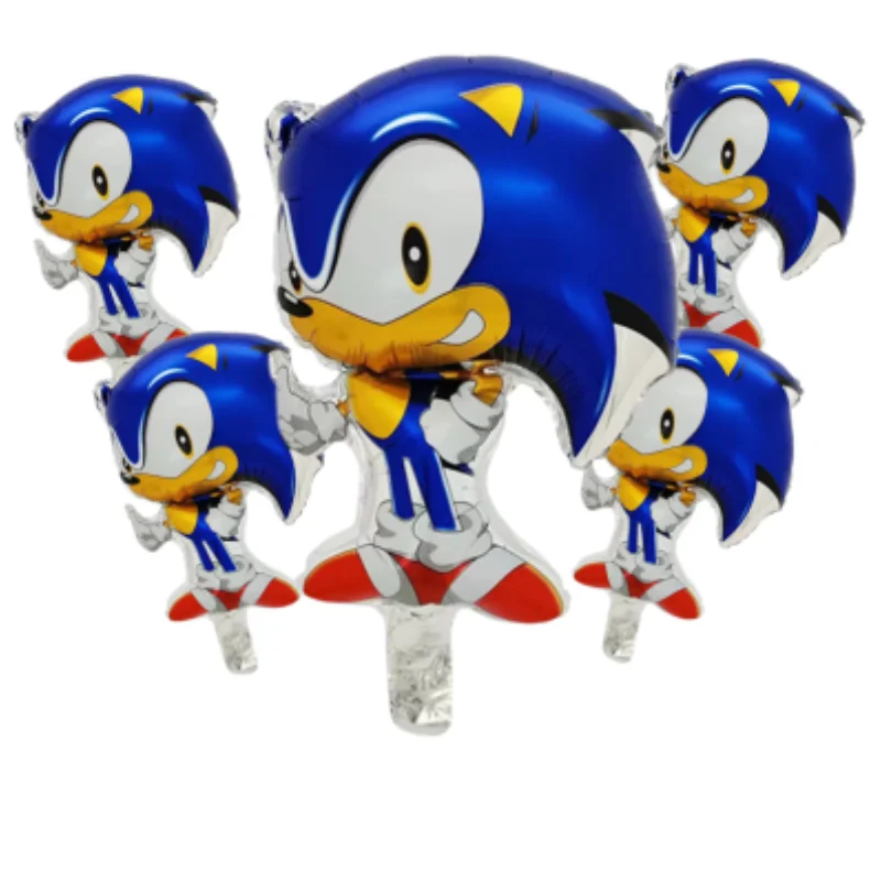 Cartoon Sonic Aluminium Foil Balloons Set Kids Birthday Decoration ...