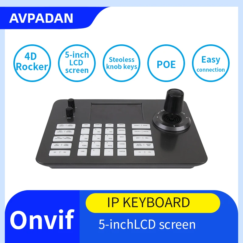 Controlador-do-joystick-PTZ-Onvif-PTZ-4d-5-LCD-POE-do-apoio-banco-do ...