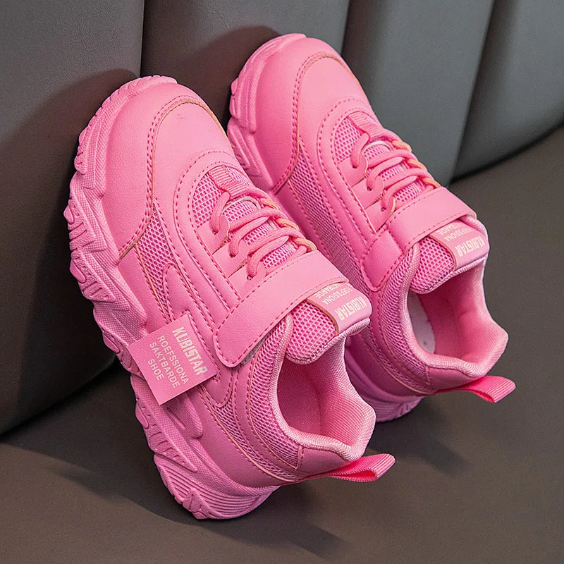 Spring-New-Kids-Sneakers-Girls-Casual-Mesh-Solid-Pink-Light-Boys-White ...