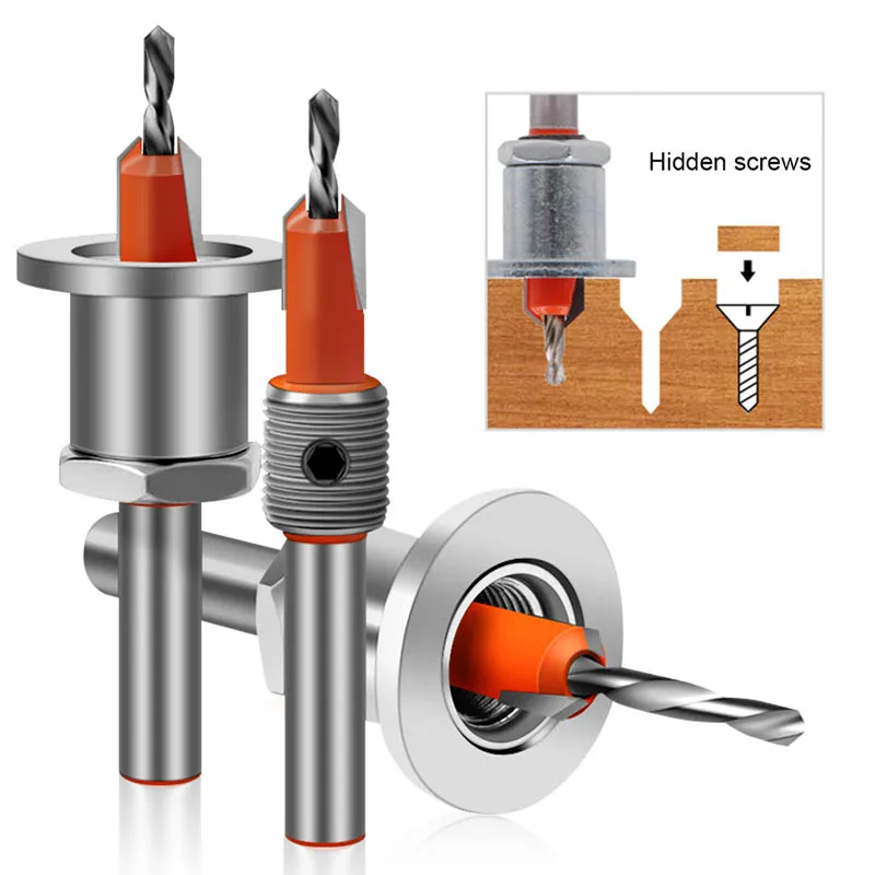 HSS-Counter-Sink-Drill-Bit-with-Adjustable-Locator-Woodworking-Router ...