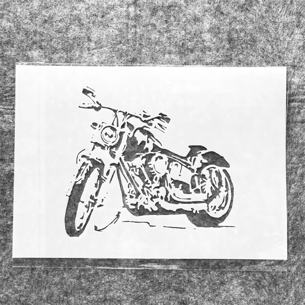 A4-29cm-Motorcycle-DIY-Layering-Stencils-Painting-Scrapbook-Coloring ...