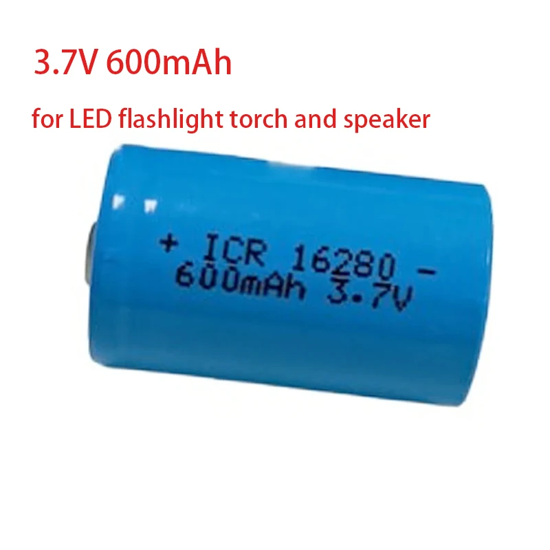 ICR16280 3.7V 600mAh Rechargeable Li-ion 16280 TiP Top Battery for ...