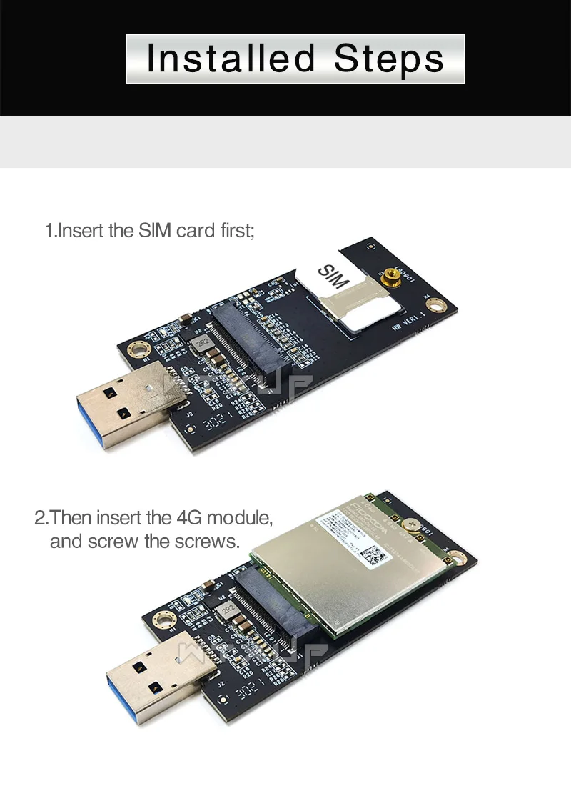 Fibocom L860-GL-16 LTE и WCDMA модуль CAT16 4G 5G карта для ноутбука планшета с USB-антенной ...