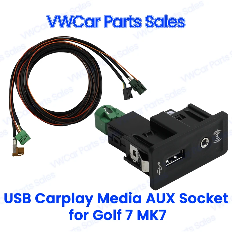 CarPlay-Media-AUX-MIB2-MDI-Tomada-USB-Interruptor-Instalar-Plug-Arn-s ...