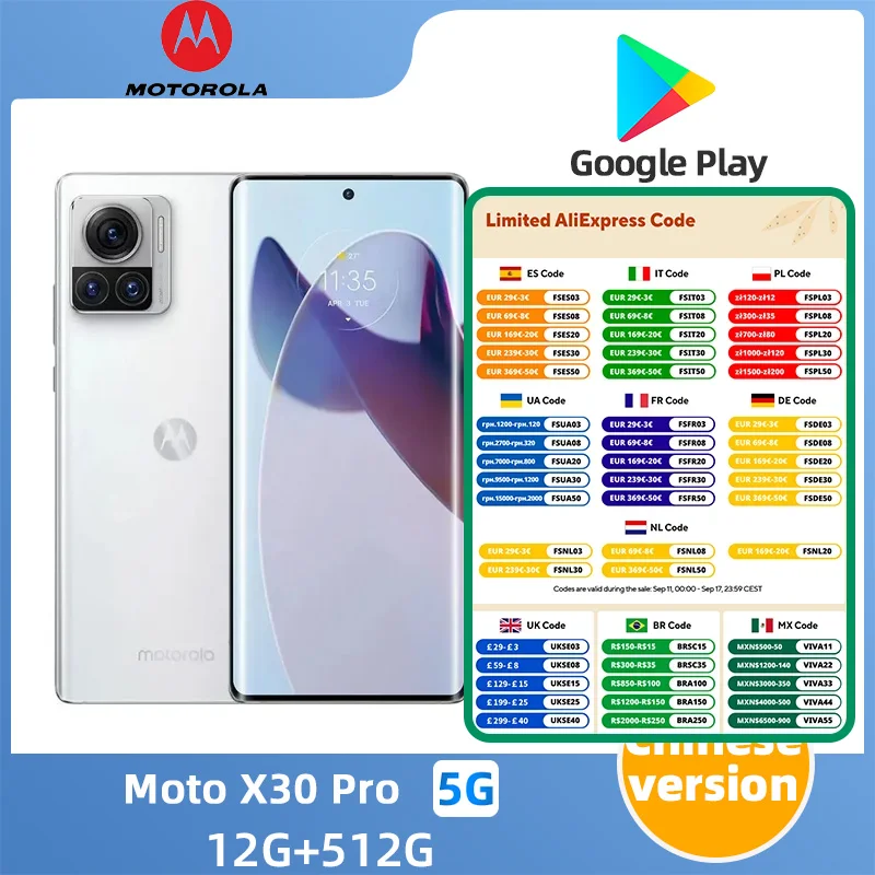 Motorola-X30Pro-5g-SmartPhone-Snapdragon8-Gen1-6-67inch-144HZ-Screen-125W-Charge-4610mAh-Android ...