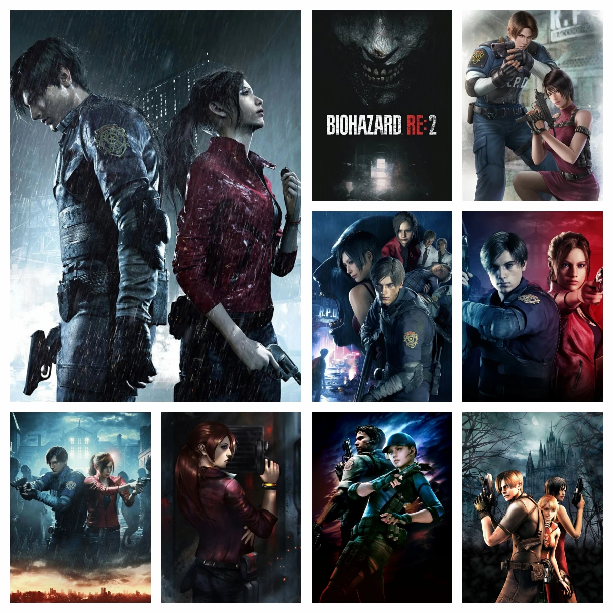 Full Diamond Painting Hot Classic Movies Resident-Evil 2 Video Game ...