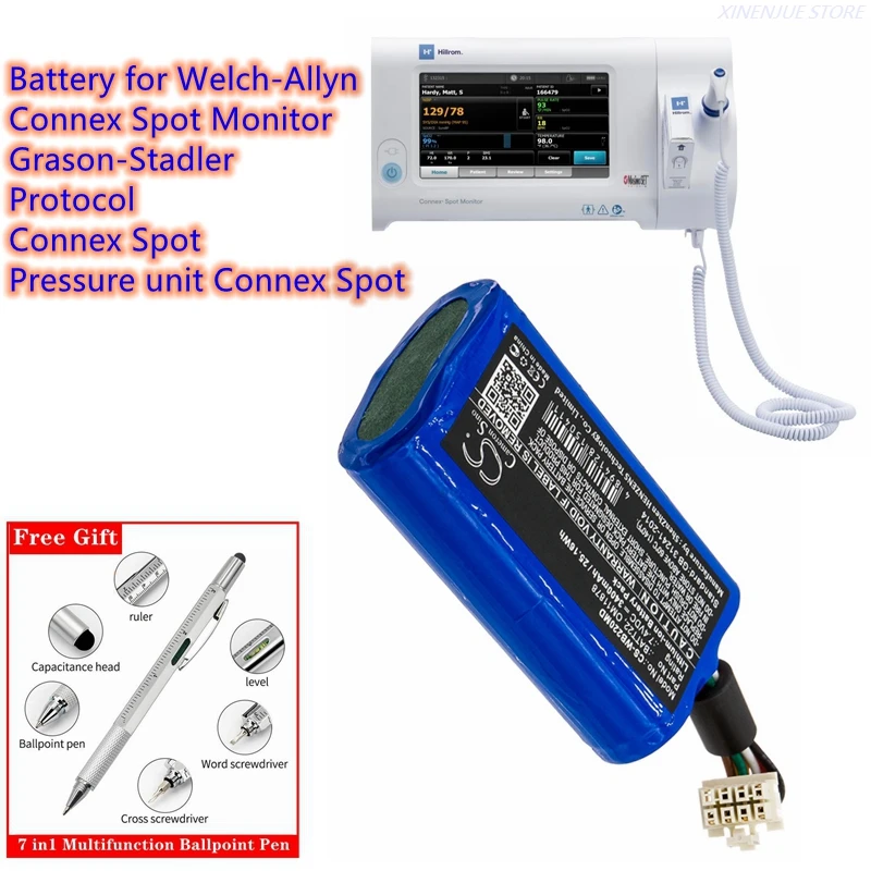 Medical Battery BATT22, OM11878, 901000, TM78370 for Welch-Allyn Connex ...