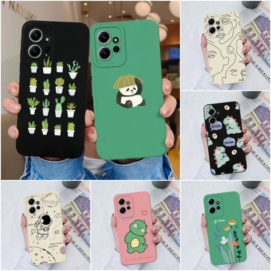 For Xiaomi Redmi Note 12 Note12 4G 5G Phone Cases Cover Cute Panda ...