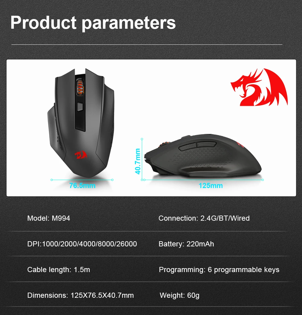Review - Redragon Woki M994 - The Cheapest 3395 mouse available? : r/MouseReview