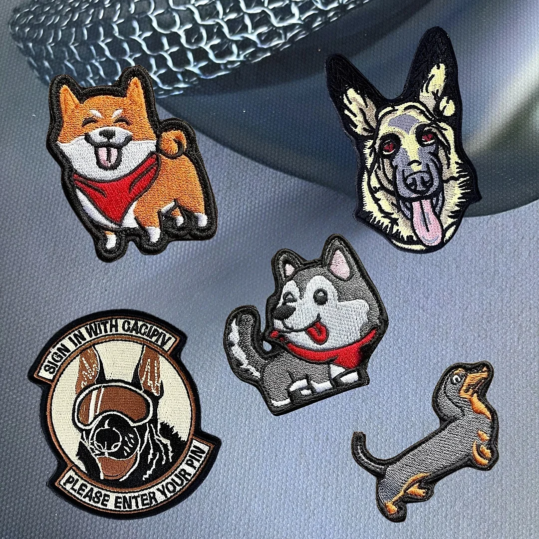 Cartoon-Dog-Embroidery-Hook-and-Loop-Patches-for-Clothing-Tactical ...