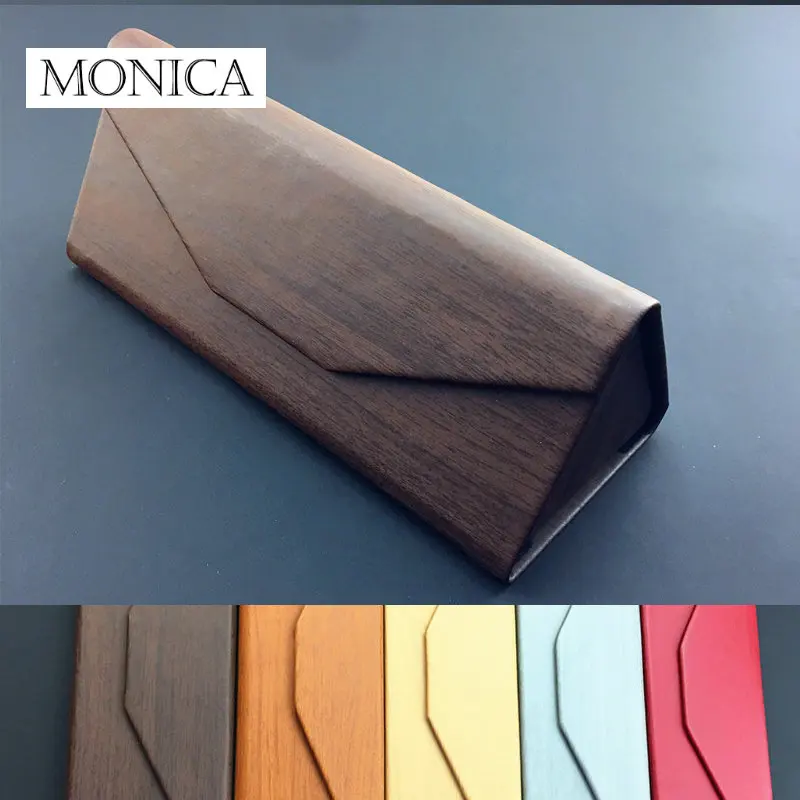 1PC-Hot-Triangle-Glasses-Box-Candy-Solid-Color-Folding-PU-Waterproof ...