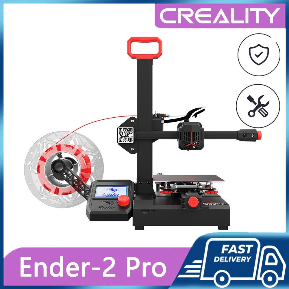 Creality 3D 프린터 Ender 2 프로 빌드 크기 165x165x180mm 사전 설치 조명 및 휴대용 DIY 프린터 핸들 도구 상자 포함| | - AliExpress