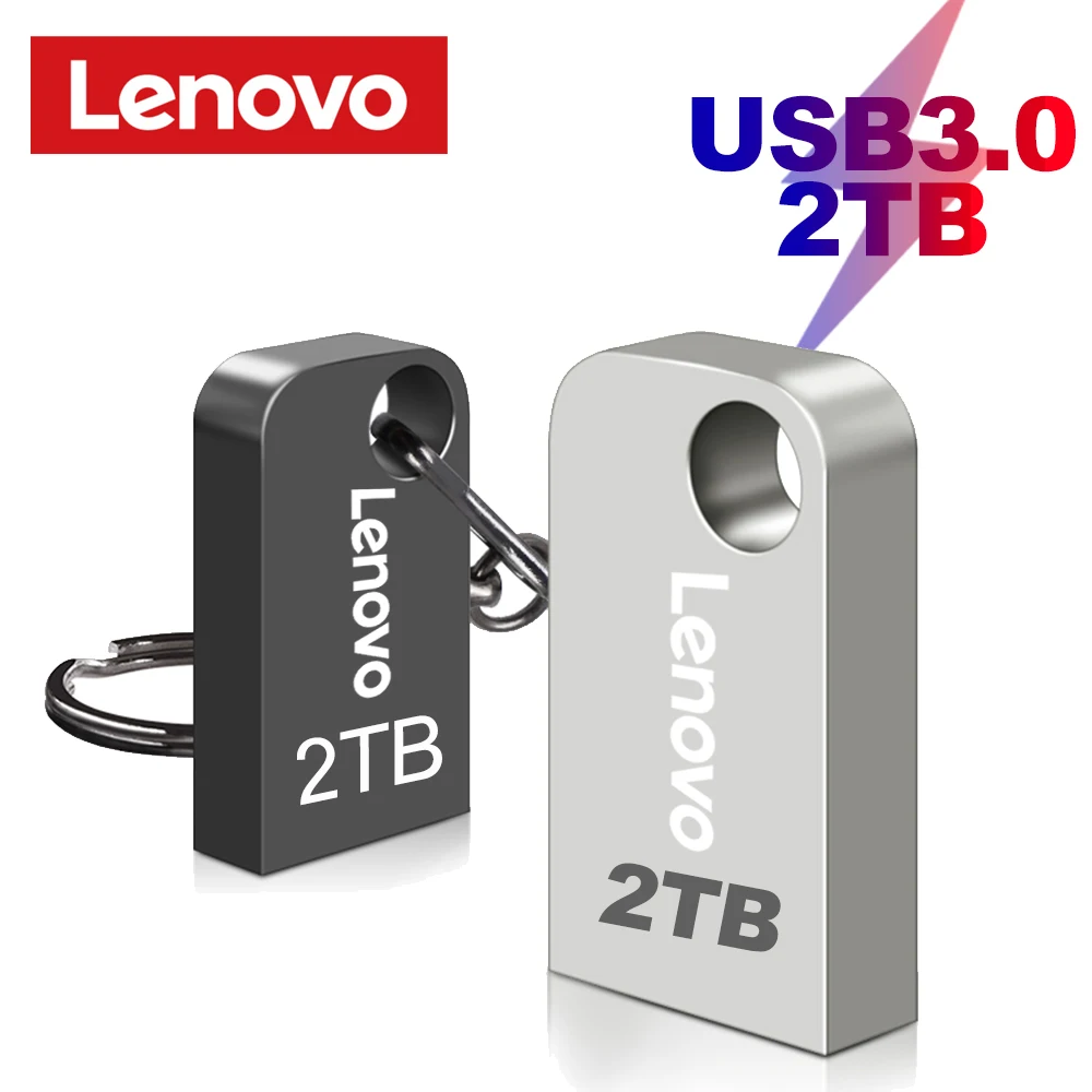 Lenovo Mini Pen Drive Memory USB Flash Drive 2TB 1TB 512GB Metal TYPE C ...