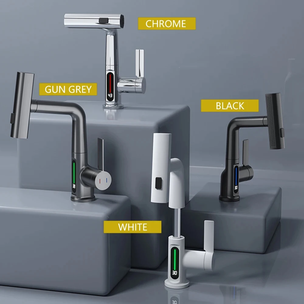 Temperature-Digital-Display-Faucet-Lift-Up-Down-Display-Tap-Pull-Out ...