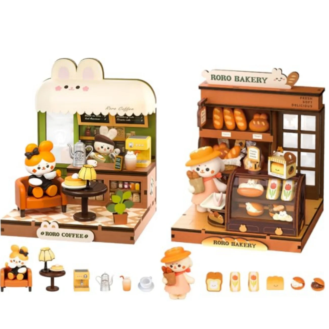 Robotime-Rolife-Wooden-Dollhouse-Coffee-Series-RORO-Bakery-Series-Doll ...