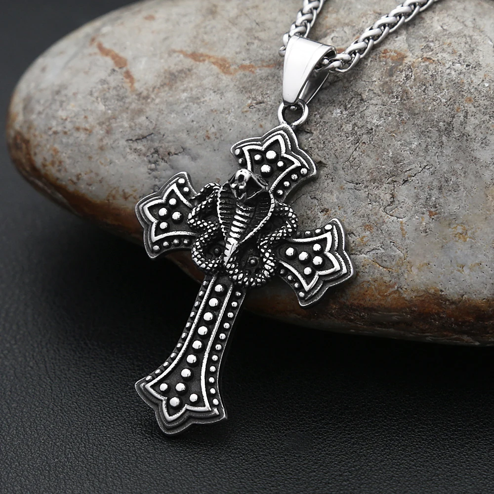 New-Gothic-Fashion-Personality-Cross-Pendant-Necklaces-For-Men-Women ...
