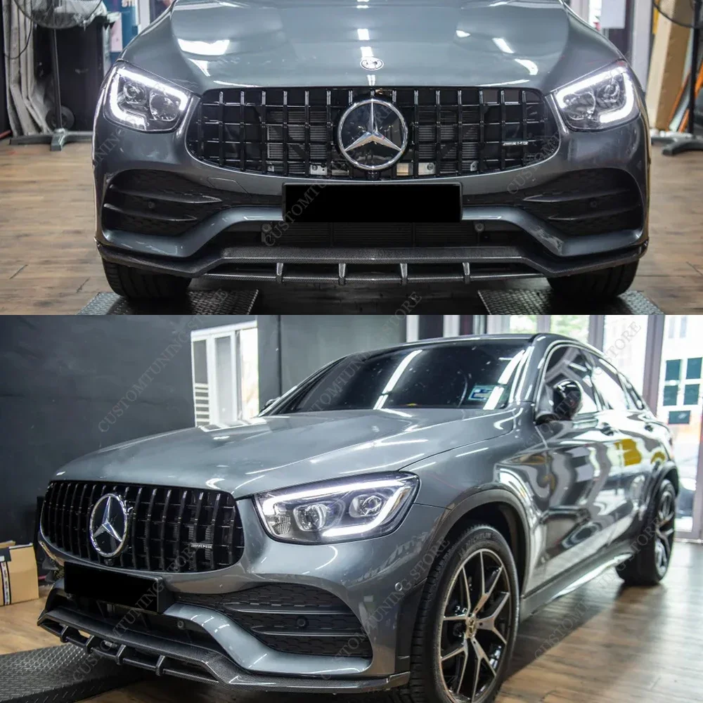 For-Mercedes-GLC-X253-Front-Bumper-Lip-Spoiler-Splitter-Diffuser-GLC ...