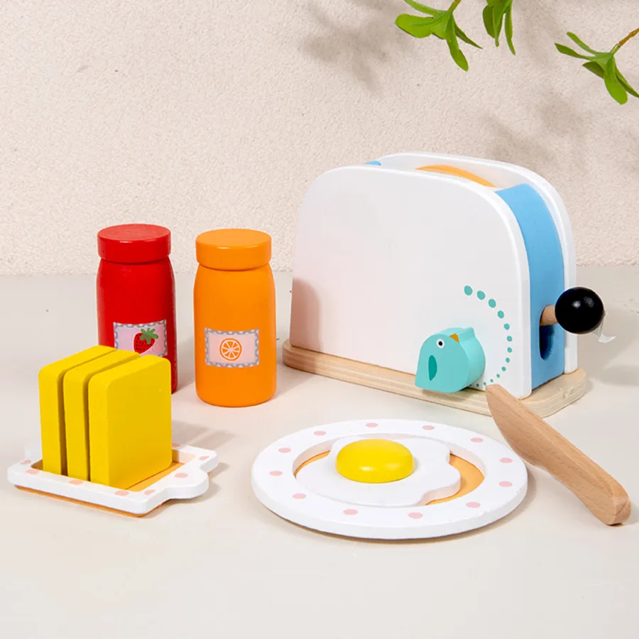 Play-Kitchen-Accessories-Toddler-Wooden-Pop-Up-Toaster-Toy-Play-Food ...