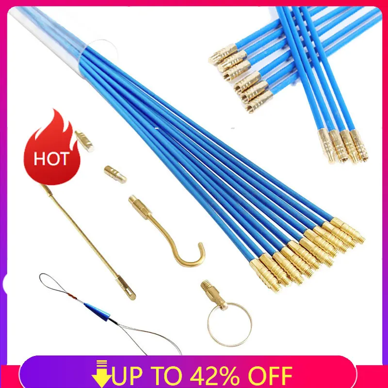 10pcs Fiberglass Running Cable Wire Wall Portable Coaxial Flexible ...