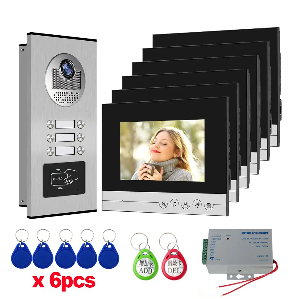 Units-Apartment-Intercom-System-Video-Intercom-Video-Door-Phone-Kit-7 ...