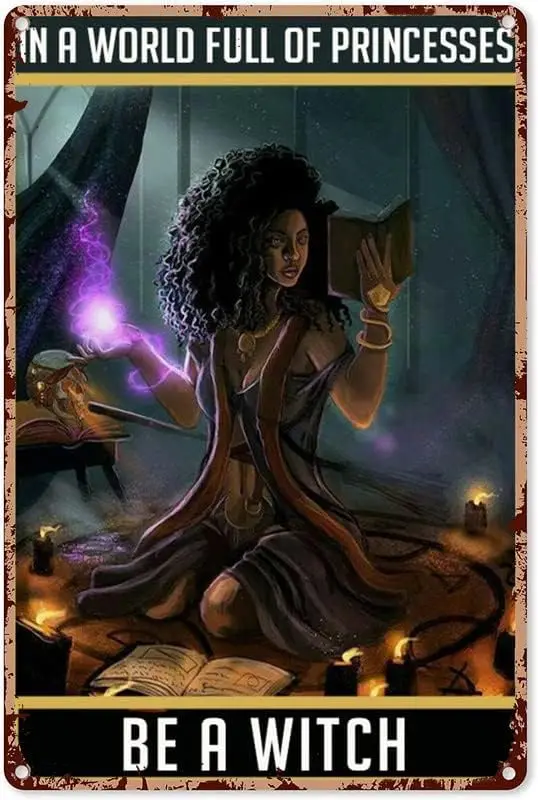 Black-Girl-Reading-Book-In-A-World-Full-Of-Princesses-Be-A-Witch-Wicca ...