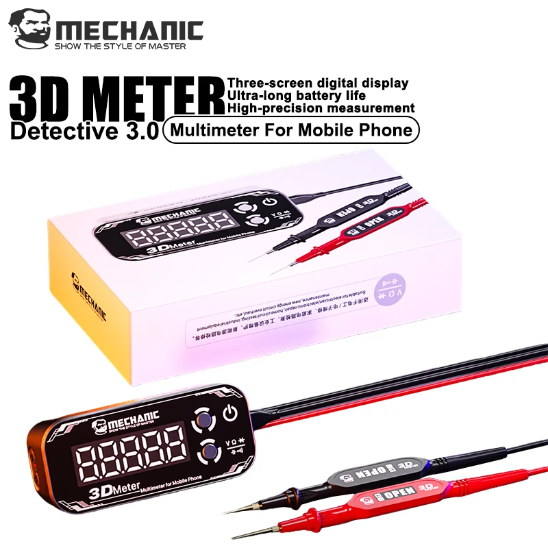MECHANIC 3D Meter Digital Multimeter with Triple Display High Precision ...