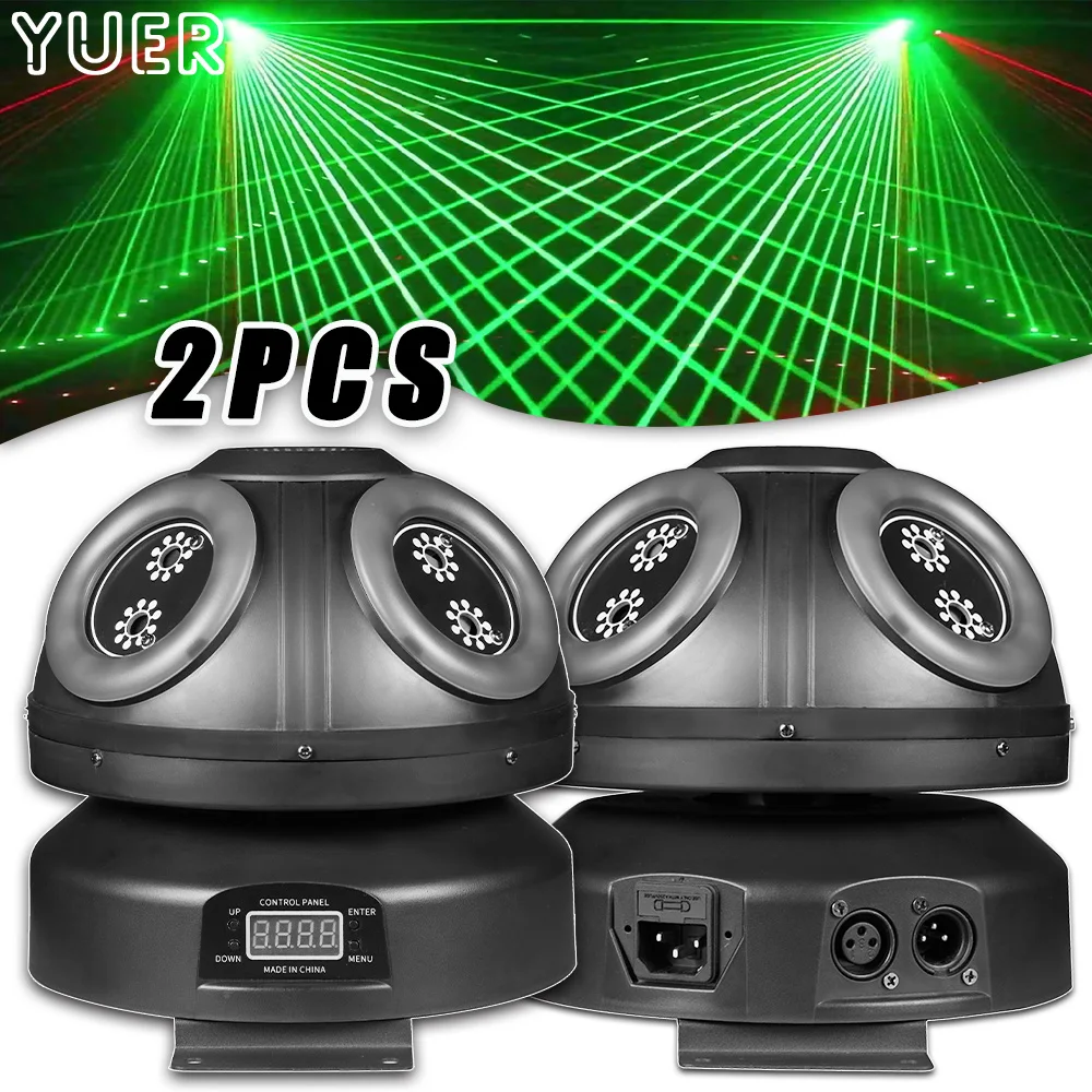 2PCS-RGB-Laser-Projector-Beam-Gobo-Effect-Light-Strip-infinite-Rotate ...