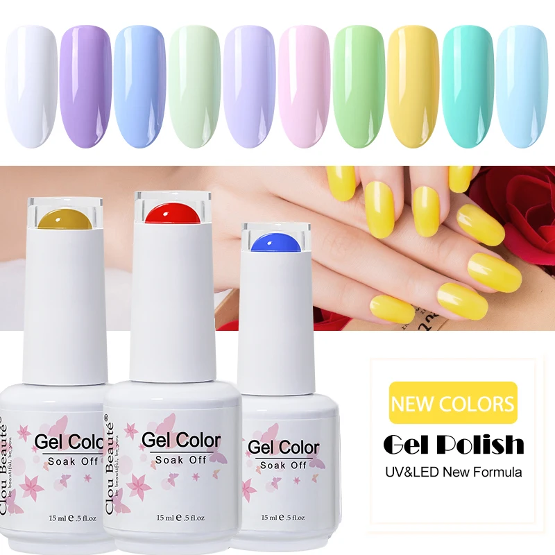 Clou Beaute Nail Gel Polish Base And Top Coat Vernis Semi Permanent ...