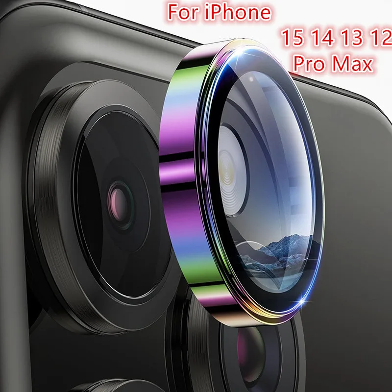 Metal-Camera-Lens-Protector-For-iPhone-16-Pro-Max-15-14-Pro-9H-Tempered ...