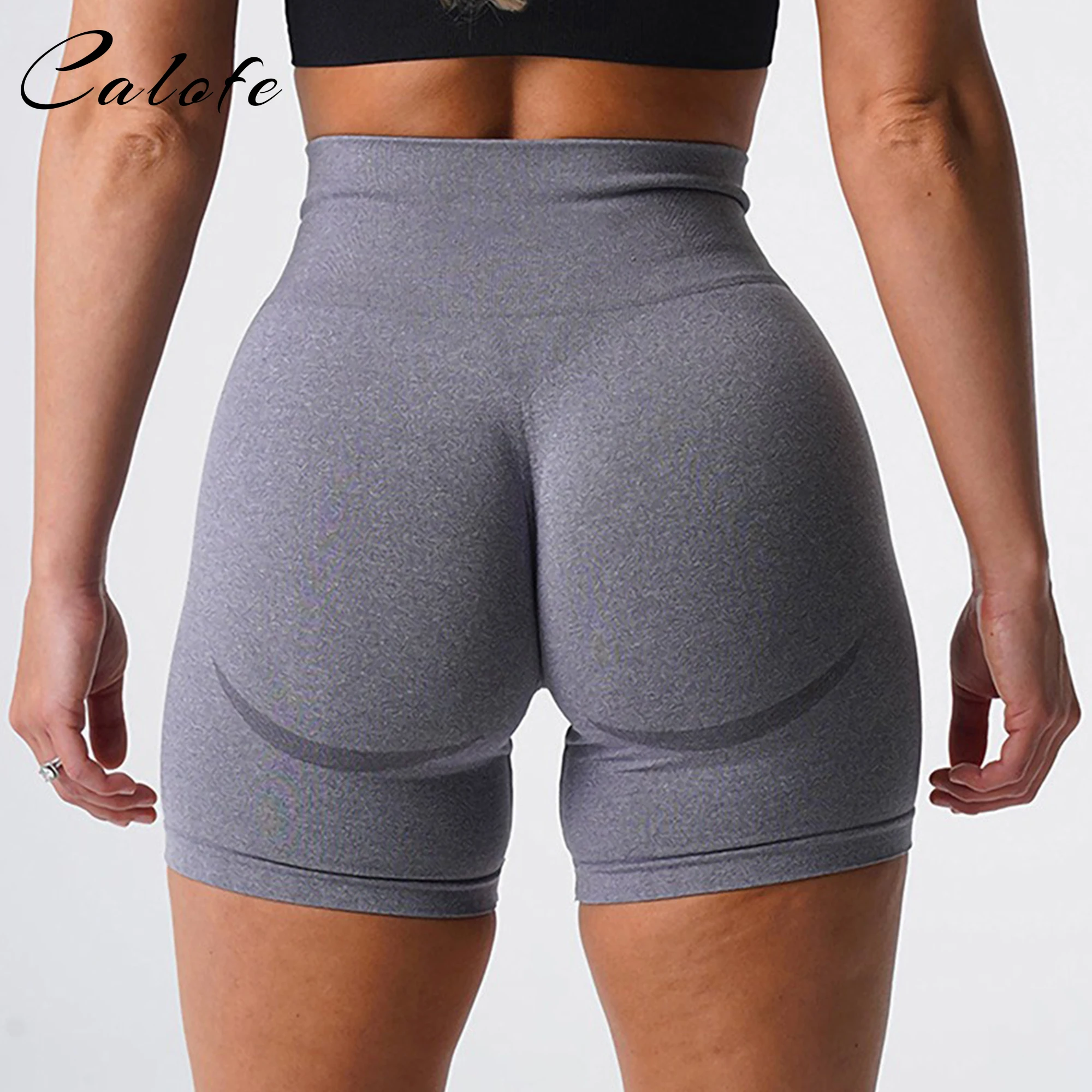 New-Fashion-Lycra-Spandex-Solid-Seamless-Shorts-Women-Soft-Workout-Tights-Fitness-Outfits-Yoga ...