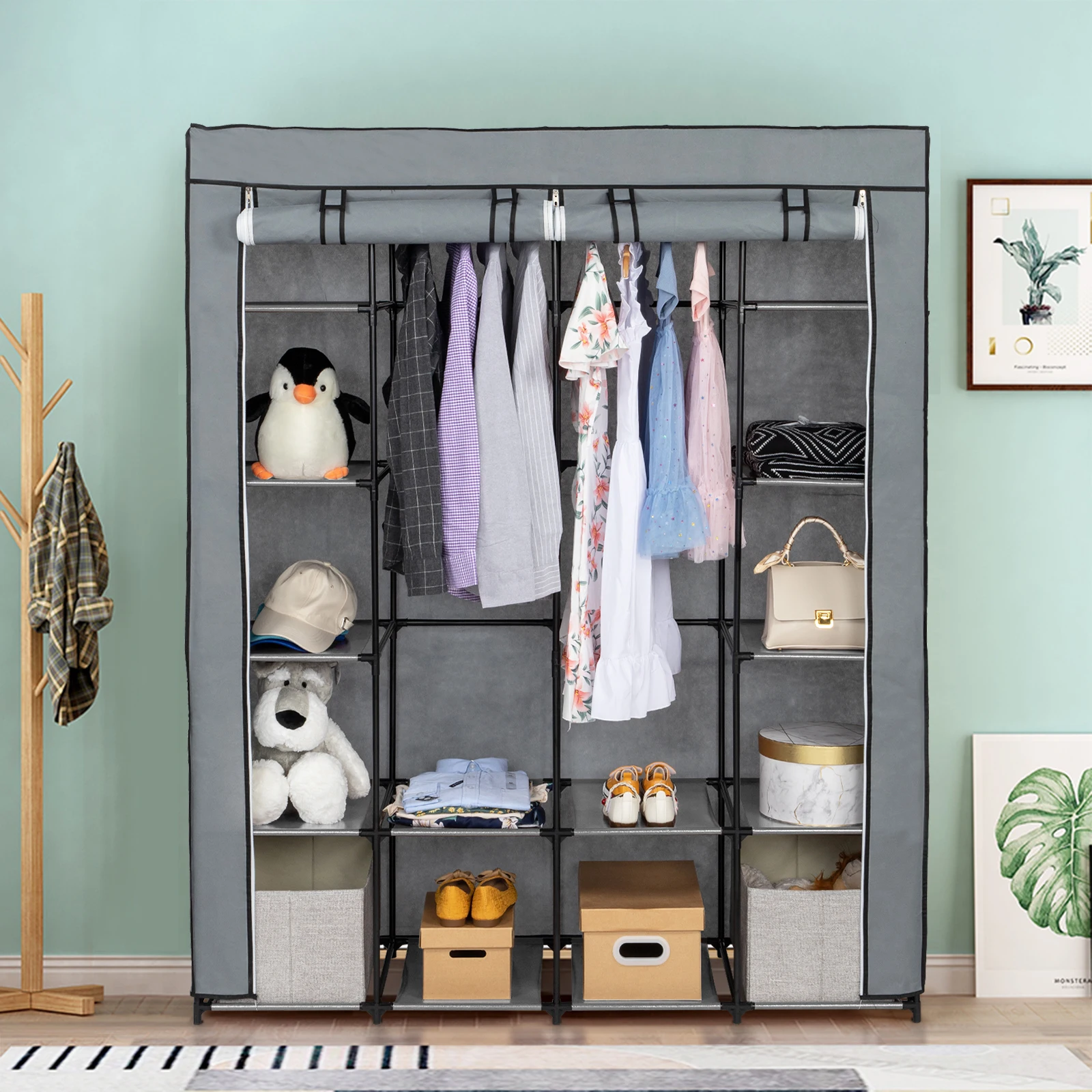 Single Shelf Portable Wardrobe | Portable Closet Wardrobe Room ...