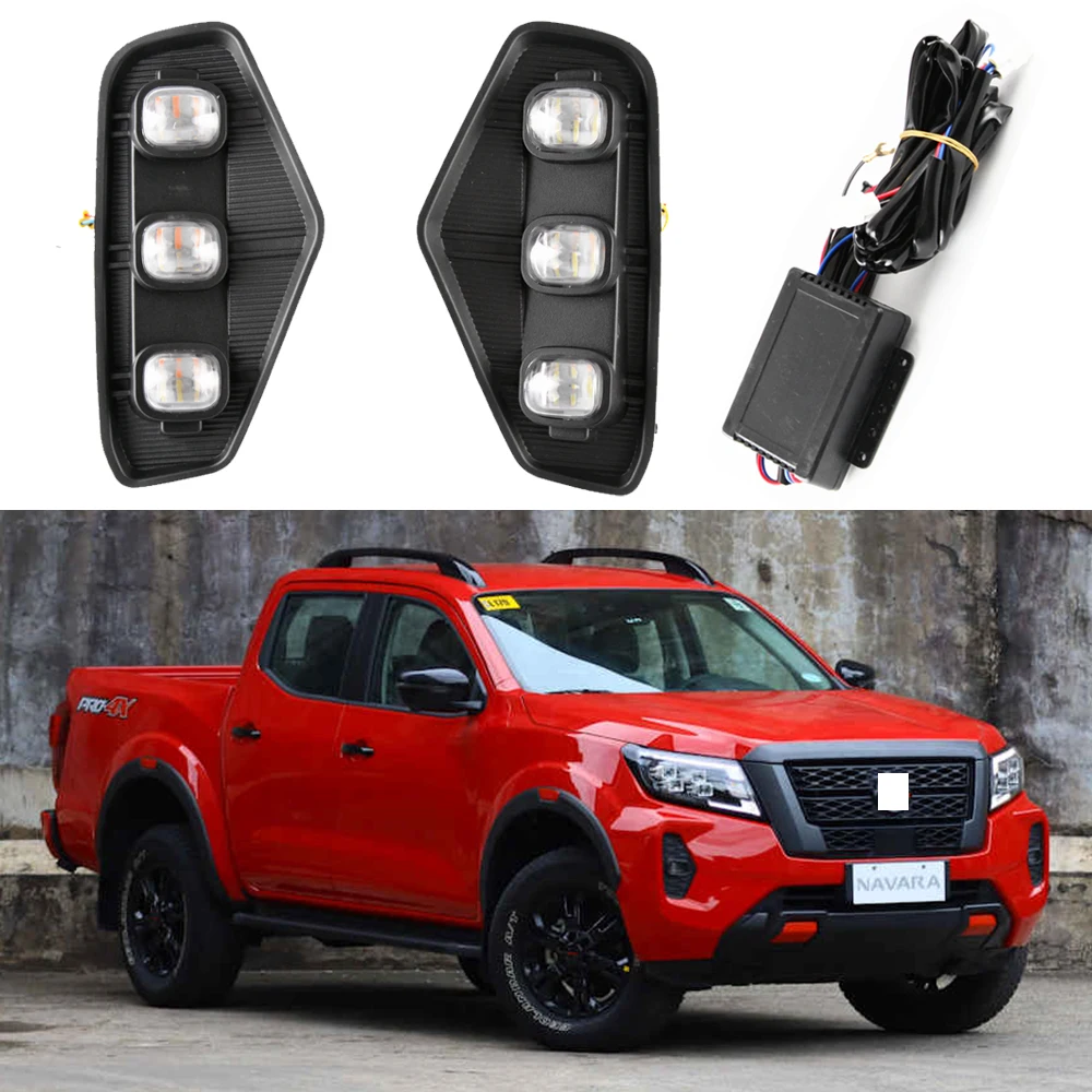 LED-DRL-Car-Daytime-Running-Light-Front-Bumper-Fog-Lamps-with-Turn ...