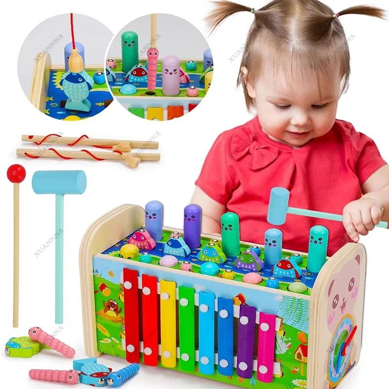Montessori-Wooden-Hammering-Pounding-Toy-for-12-Months-Kids-Building ...
