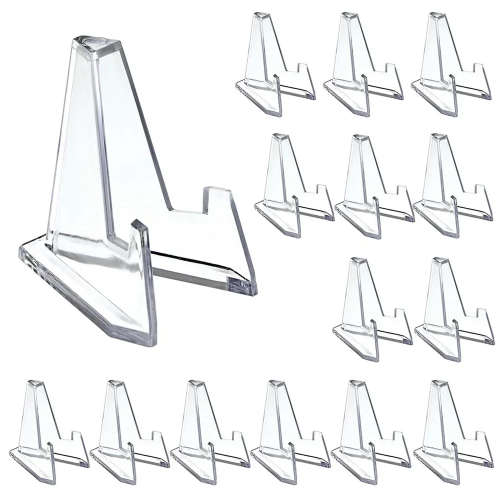 10-20-Pcs-Acrylic-Display-Stand-Transparent-Triangle-Commemorative-Coin ...