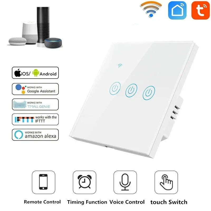 Tuya-WiFi-Smart-Switch-EU-Tempered-Glass-Touch-Wireless-Remote-Wall ...