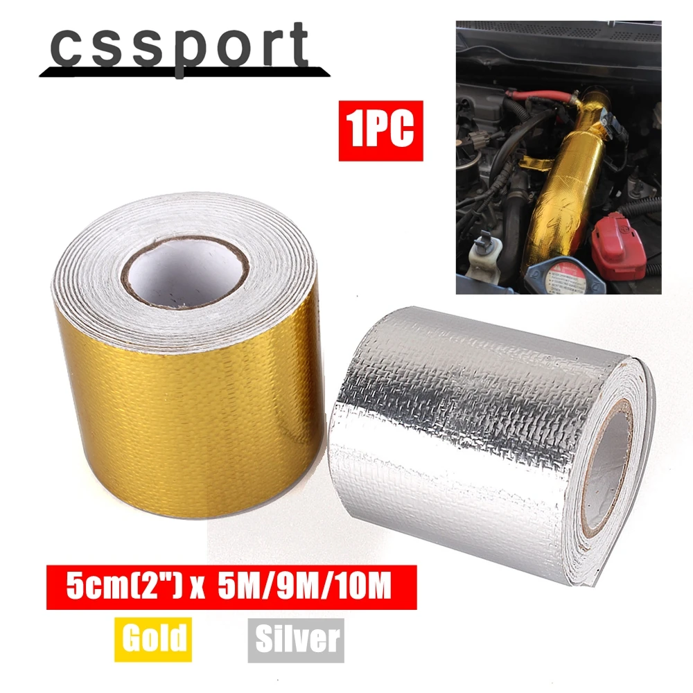 5-10M-2-Gold-Thermal-Exhaust-Tape-Air-Intake-Heat-Insulation-Shield ...