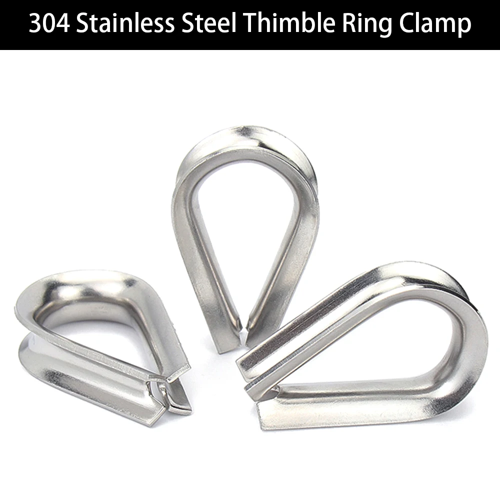 1-10-Pcs-304-Stainless-Steel-Wire-Rope-Cable-Clamp-Protective-Sleeve ...