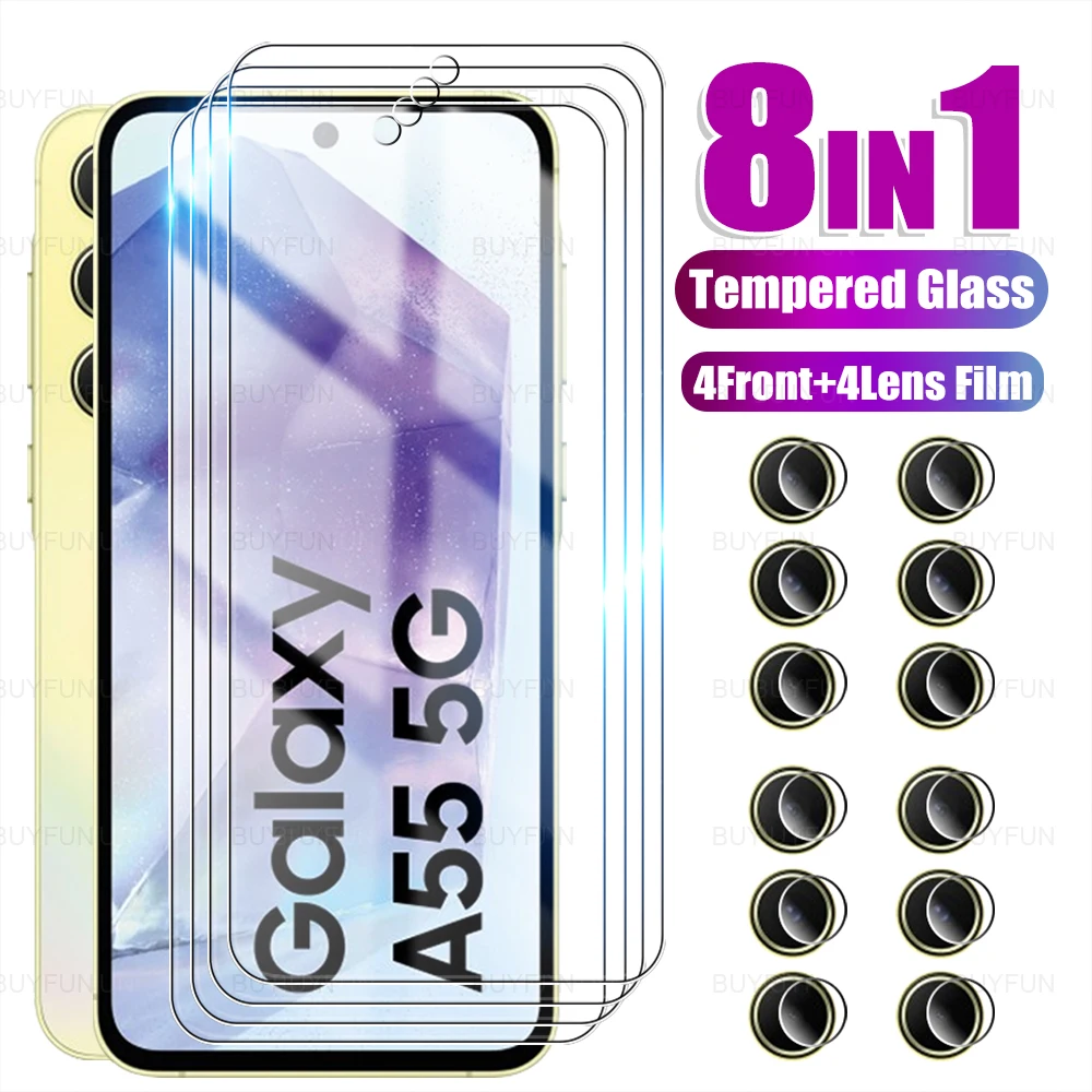 8in1-9H-Tempered-Glass-For-Samsung-Galaxy-A55-A35-A25-5G-A15-4G-A05 ...