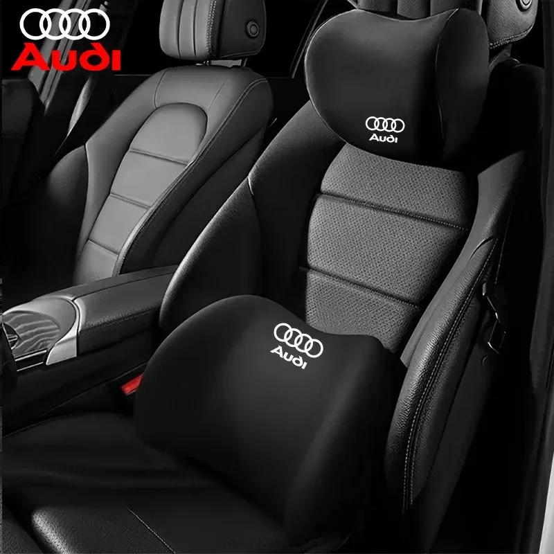Car-Headrest-Waist-Pillow-3D-Memory-Foam-Seat-Support-for-Audi-Sline-A1 ...