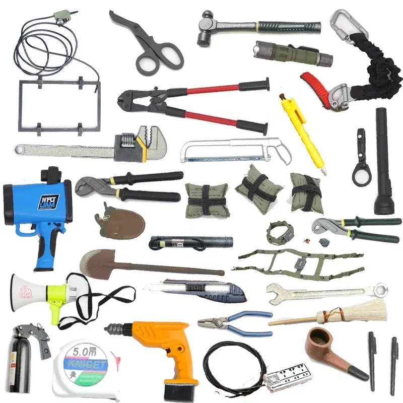 1-6-Soldier-Tool-Miniature-Model-Socket-Metal-Shovel-Speed-Gun ...