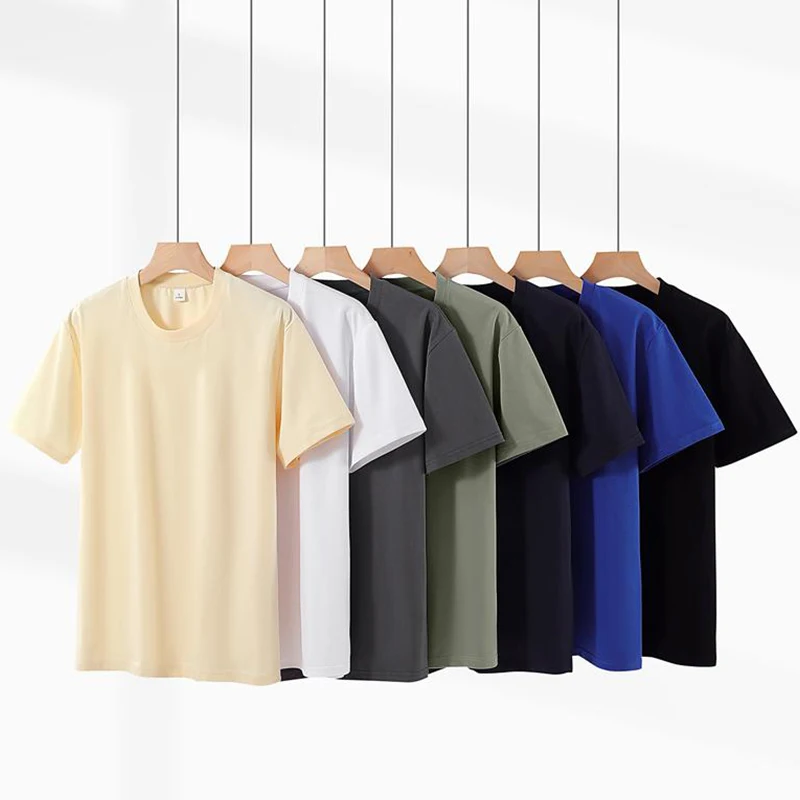 Summer New Regular Fit Cool Feeling 210gsm Sorona Fabric T-shirts Men ...