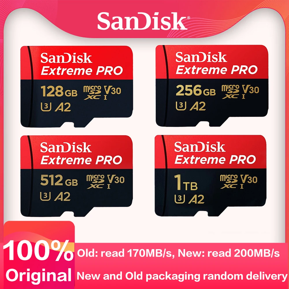 SanDisk Extreme Pro kart 512GB Micro SD kart SDXC UHS I 128GB 256GB ...