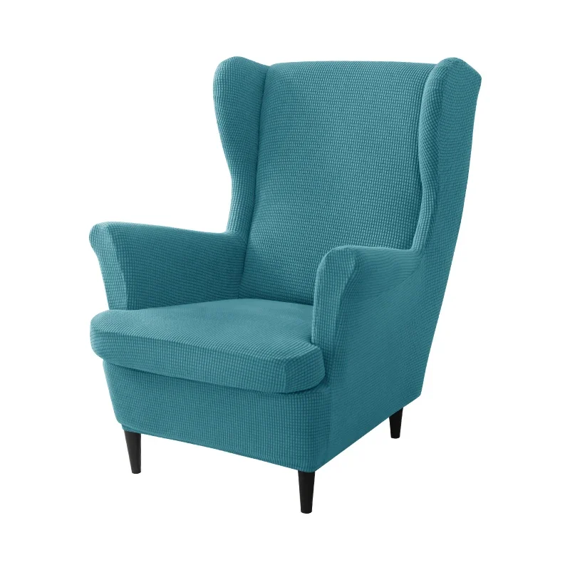 Strandmon Ottoman|floral Wingback Chair Cover With Cushion - Spandex ...