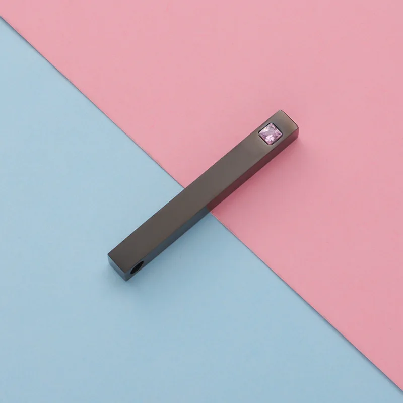 Stainless Steel Cuboid Rhinestone Encrusted Jewelry Accessories DIY ...