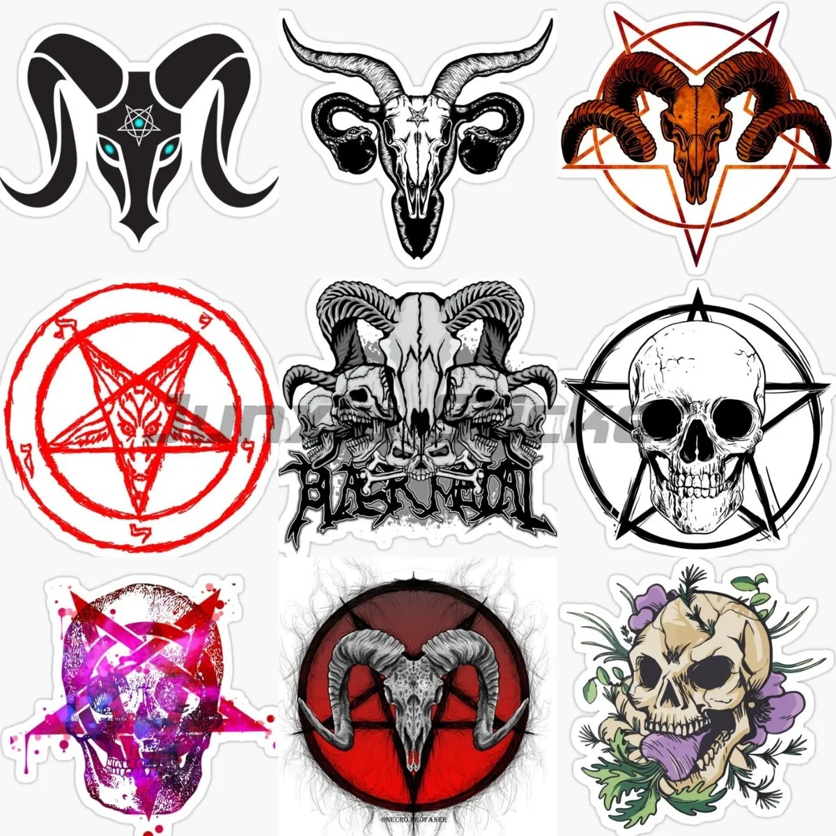 Creative-Horned-Demon-Goat-Skull-Sticker-Motorcycle-Vinyl-Window-Laptop ...
