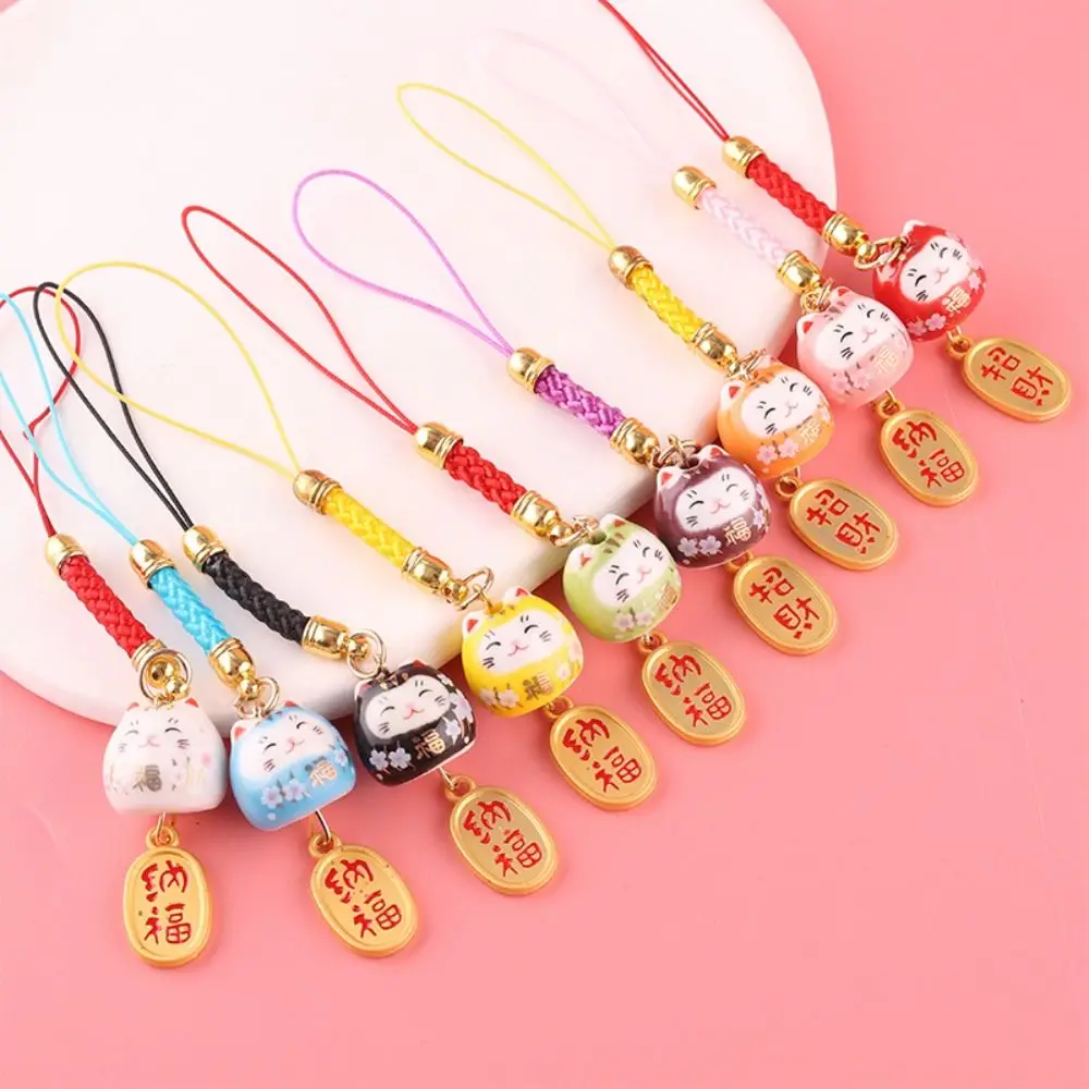 1-pc-DIY-Lucky-Cat-Bead-Bracelet-Mobile-Phone-Chain-Maneki-Neko-Bead ...